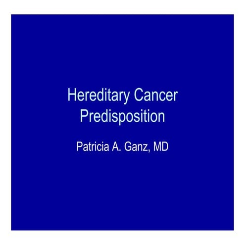 Hereditary Cancer Predisposition | PDF