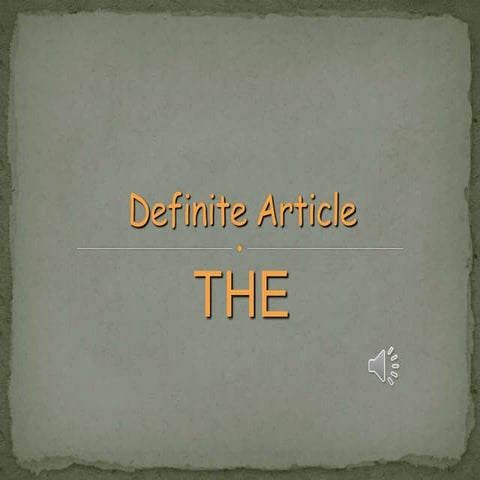 Definite article "THE" | PPT