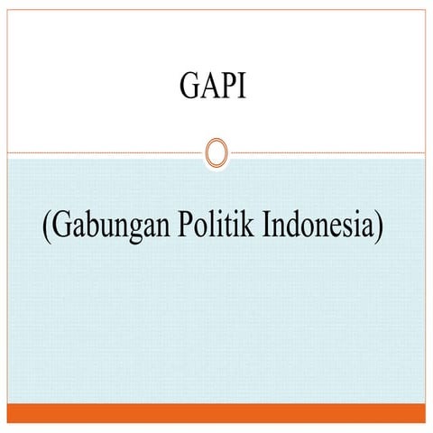 GAPI (Gabungan politik Indonesia).Powerpoint | PPT