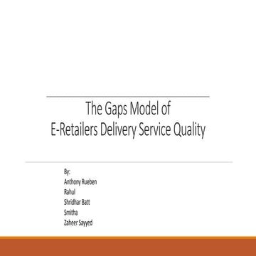 Gap model ppt | PPTX