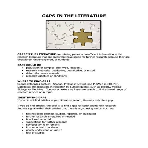 Gaps-in-the-Literature Gaps-in-the-Literature Gaps-in-the-Literature | PDF