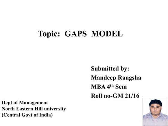 gap model of service quality | PPT