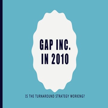 Gap Inc. in 2010 | PPTX