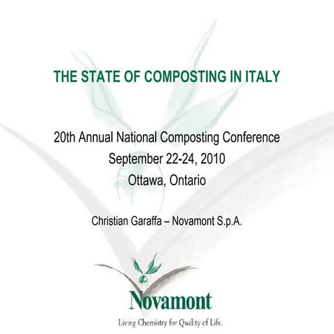 State of composting in italy - Christian Garaffa | PDF