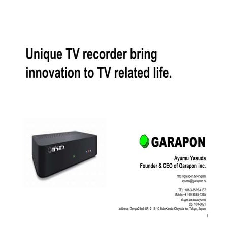 Garapon introduction | PPT