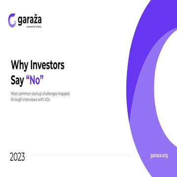 Garaza Report - Why Investors Say No To Startups | PDF