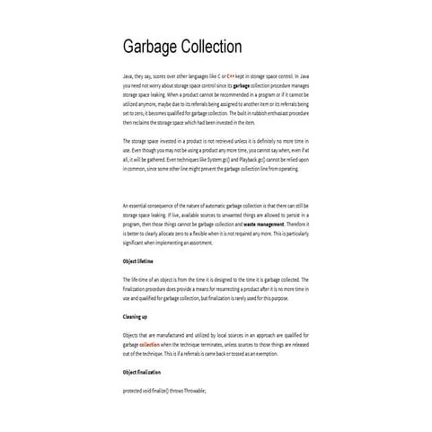 Garbagecollection | PPT
