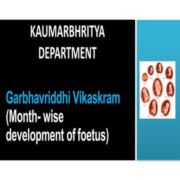 Garbhasya masanumasik vriddhi vikas kram | PPTX