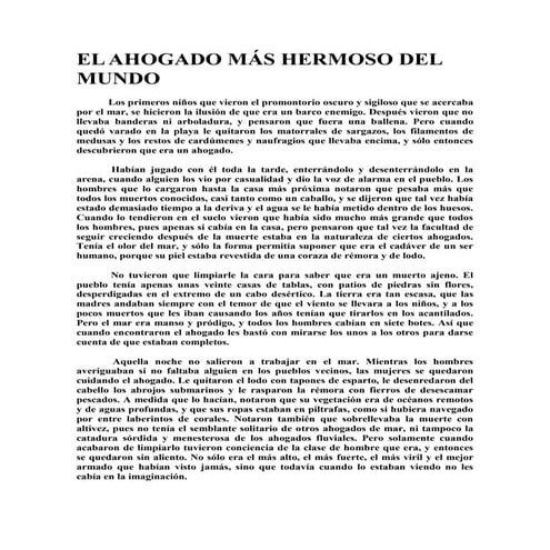 Garcia marquez, gabriel_-_el_ahogado_mas_hermoso_del_mundo | PDF