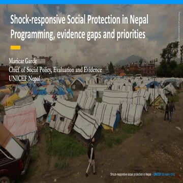 Shock-responsive Social Protection in Nepal Programming, evidence gaps ...