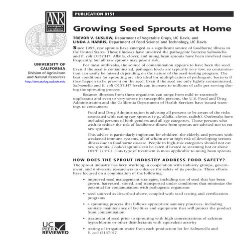 (Gardening) growing seed sprouts at home | PDF