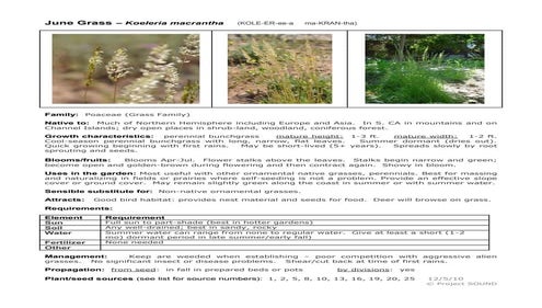 June Grass Identification