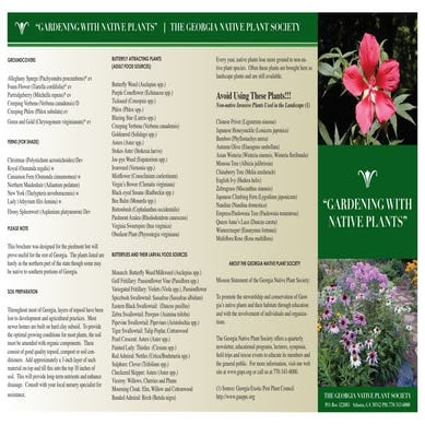 Gardening with Native Plants - Georgia Nativfe Plant Society | PDF