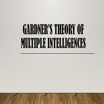 HOWARD GARDNER’S MULTIPLE INTELLIGENCES PPT.pptx