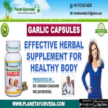 Garlic Capsules - Ayurvedic & Medicinal Properties, Health Benefits ...