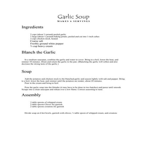 Garlic soup | PDF