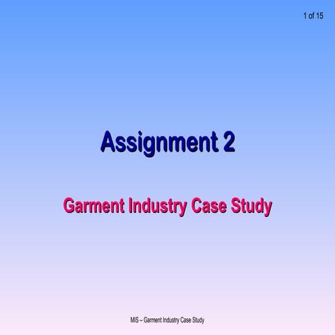 Garment Industry Comperative analysis_Case Study | PPT
