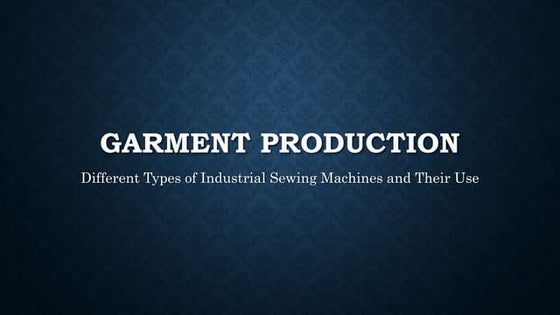 Types of sewing machine | PPTX