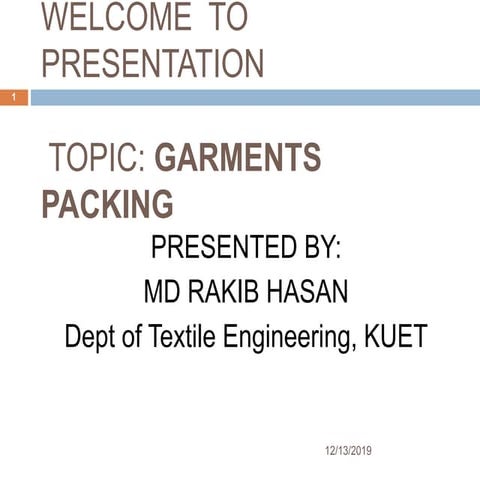 Garments packing | PPTX