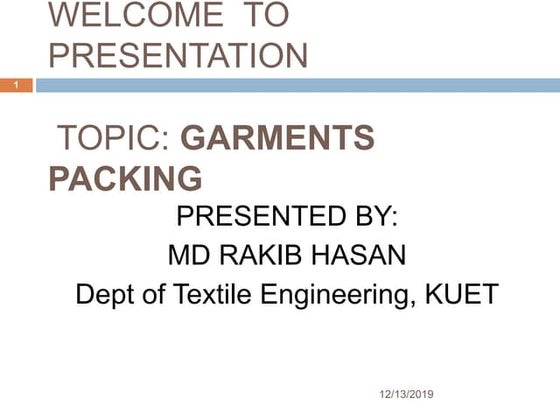 Apparel finishing process (folding and packaging) | PDF