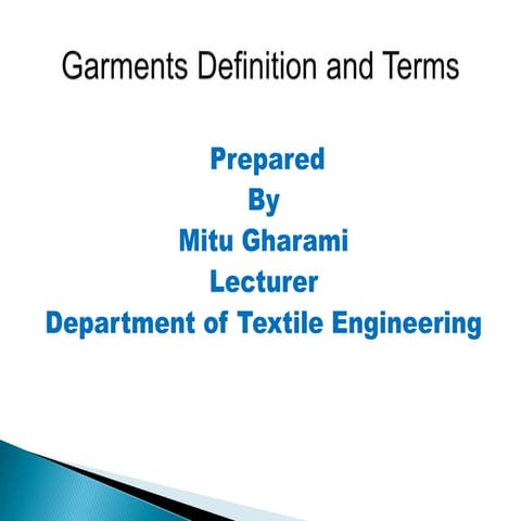 garments terms-1 Apparel manufacturing 1 Textile engineering | PDF