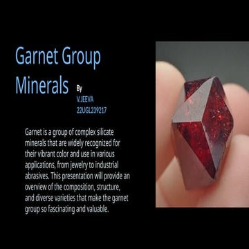 Introduction to GARNET GROUP in mineralogy .pptx