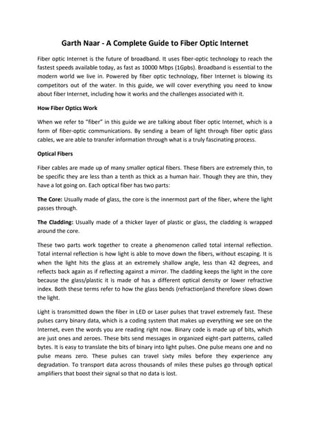 Fiber Optic Internet In My Area | Cheap Cable | PPT