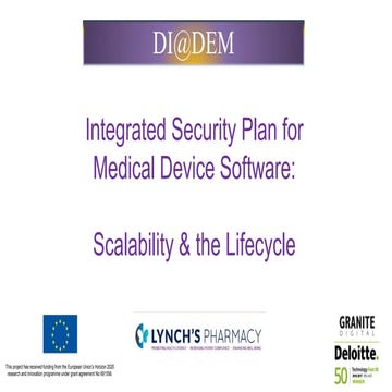 Integrated security plan for medical device software: scalability and ...