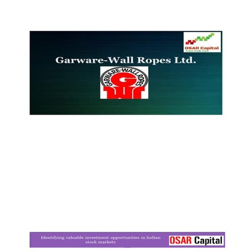 Garware wall ropes- Osarcapital | PDF