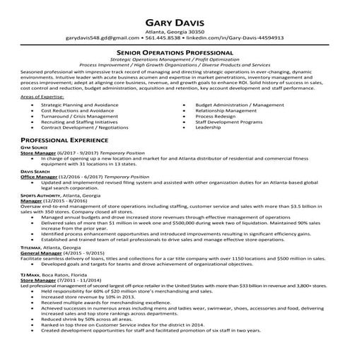 Gary Davis resume | PDF