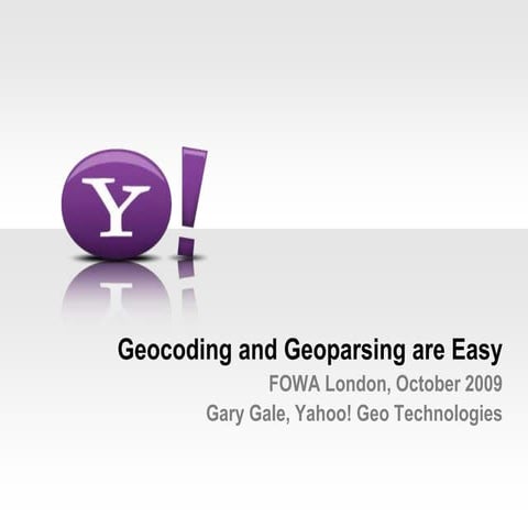 Geocoding and Geoparsing are Easy | PPTX
