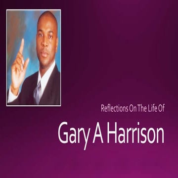 Gary Harrison Memorial PowerPoint Brixton SDA Church - 23 Nov 2014 | PPTX