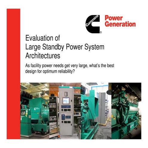 Evaluation of standby power system architectures | PDF