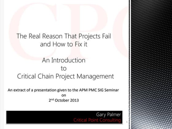Critical Chain Project Management | PPS