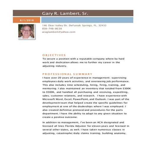 Gary's resume | DOCX