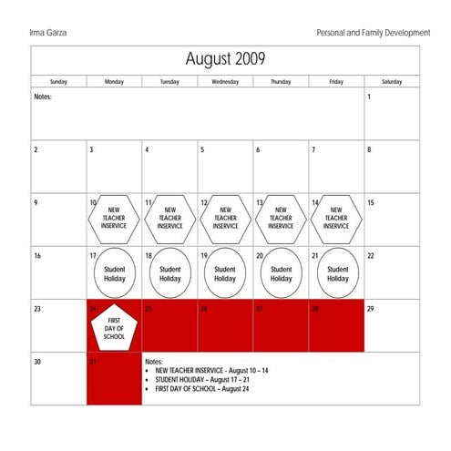 Academic Calendar 2008 2009 | PDF