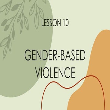 GENDER_BASED VIOLENCE POWERPOINT PRESENTATION | PPTX