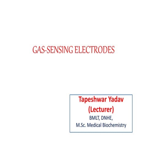 Gas sensing electrodes | PPTX