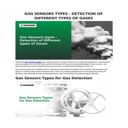Gas Sensors Types - Detection Of Different Types Of Gases | PPTX ...