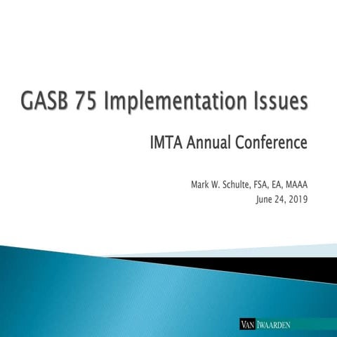 GASB 75 Implementation Issues | PPTX