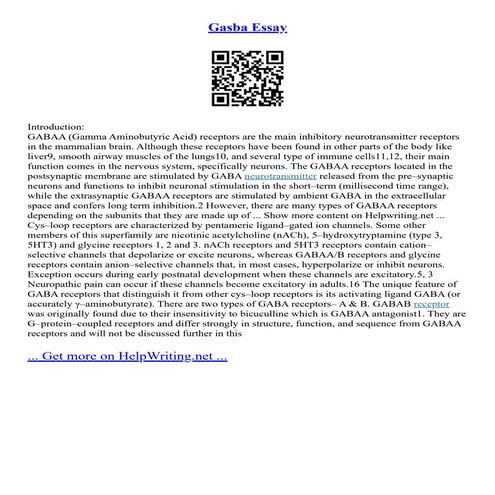 Gasba Essay | PDF