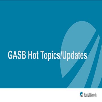 GASB Hot Topics and Updates | PPT