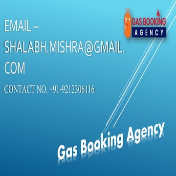 Gas booking agency | PPTX