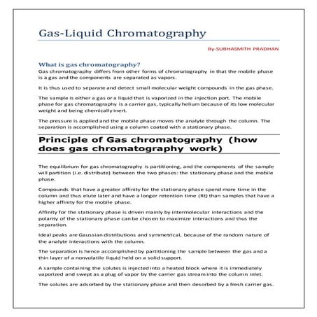 Gas chromatography | DOCX