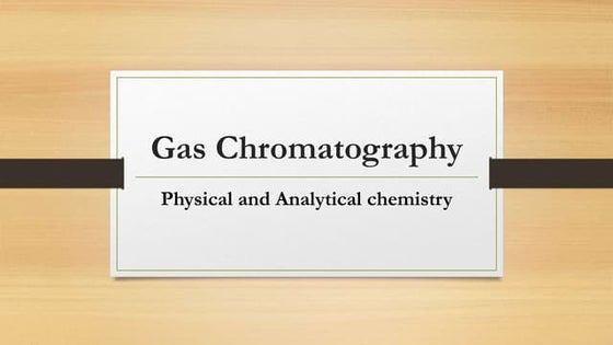 Column in gas chromatography | PPTX