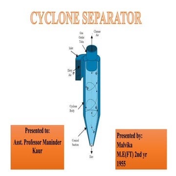 Gas cyclone separator | PPTX
