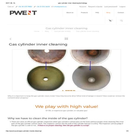 Gas cylinder inner cleaning technology | PDF