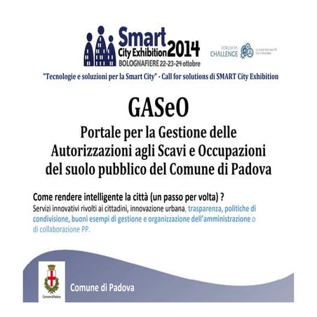 GASeO Portale per la Gestione delle Autorizzazioni agli Scavi e ...