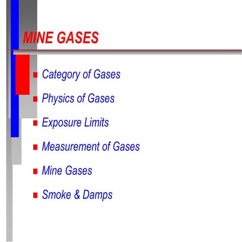 Mine Ventilation (Mine Environment Engineering): Mine Gases and Dusts | PDF