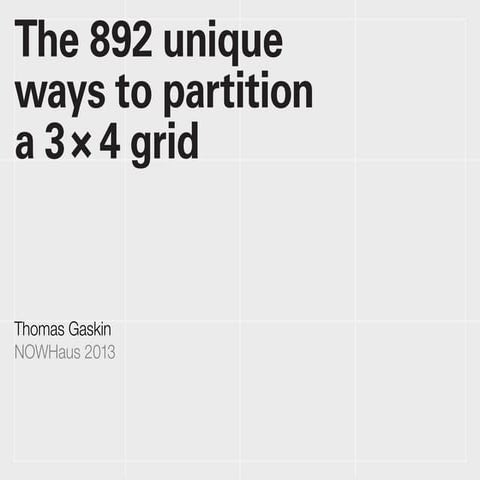 892 variations on a 3x4 grid | PDF